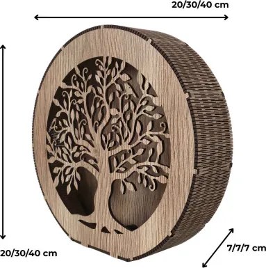 Strom života LED lampa | Dřevěná dekorace domova| SENTOP LED0602