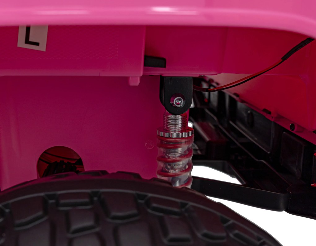 Ramiz Terénní auto OFF-ROAD 3.0 pro děti růžové + dálkové ovládání + pomalý start + pásy + LED a zvuky