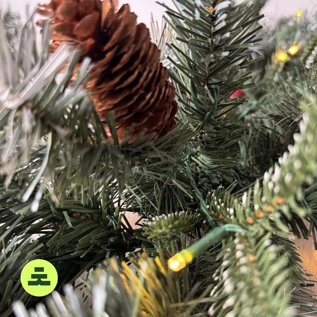 Girlanda Zasněžená Zdobená 70 LED 300 cm