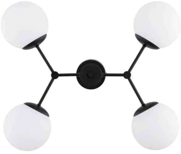 Lustr na tyči FOTON 4xE14/10W/230V černá