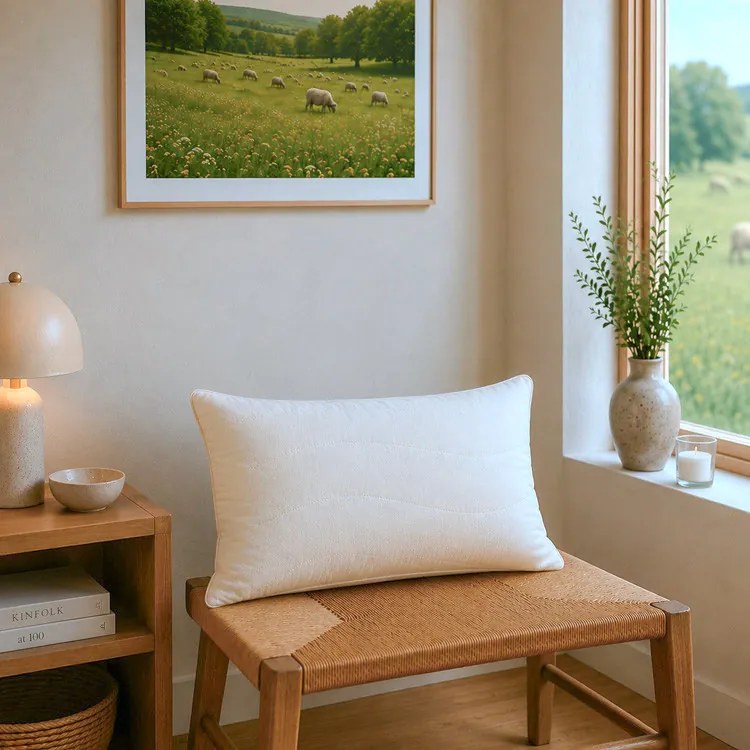 Polštář z ovčí vlny: Krémová 40x60cm