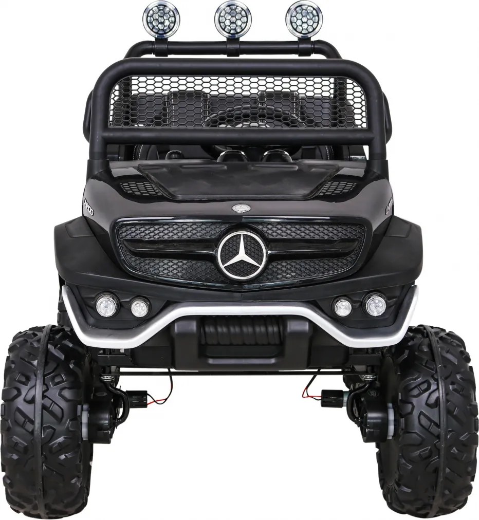Ramiz Mercedes Benz Unimog elektrické autíčko pro děti černé + terénní pohon 4x4