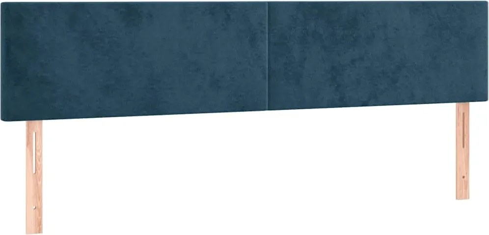 Box spring postel s matrací tmavě modrá 200x200 cm samet 3130863