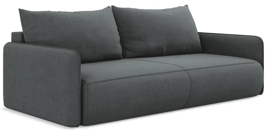 Šedá rozkládací/s úložným prostorem pohovka 216 cm Nanea – Makamii