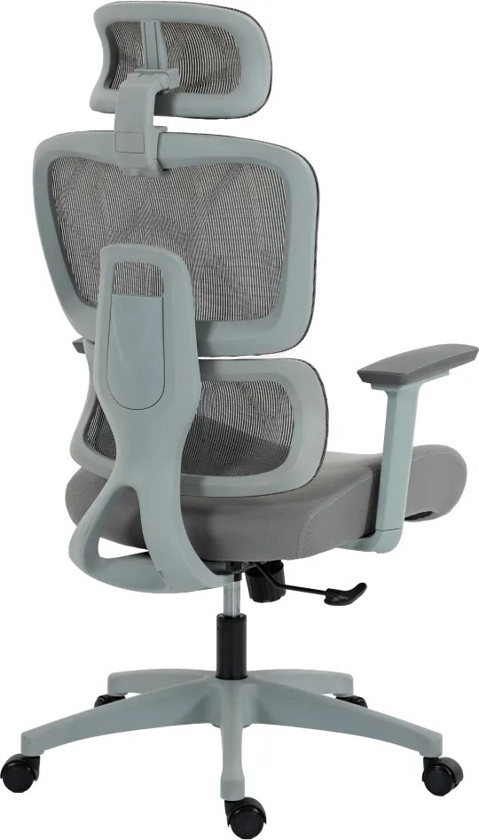 Ergonomická kancelářská židle COSMO - šedá síťovina / nosnost 150 kg