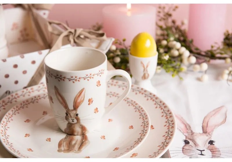 Porcelánový jídelní talíř Rustic Easter Bunny – 26x2 cm