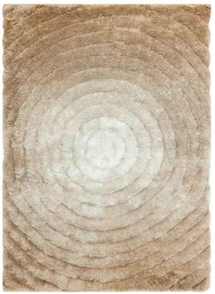 Dywany Łuszczów, Kusový koberec Flim 008-B1 Circles beige, 120x160, béžová, ložnice