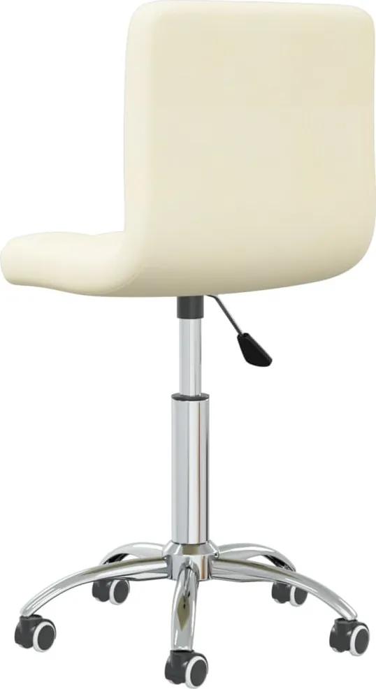 vidaXL Otočné jídelní židle 2 ks textil [334325] Barva: krémová
