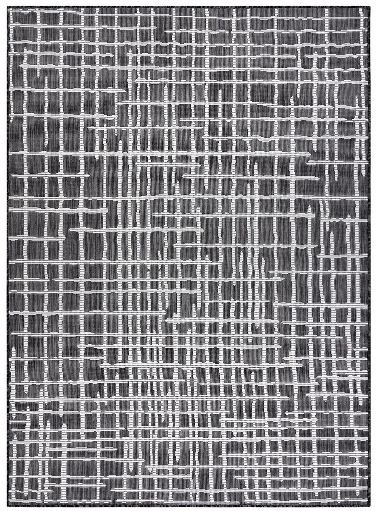 Dywany Łuszczów Kusový koberec Sion Sisal Trellis 22144 black/ecru – na ven i na doma - 120x170 cm