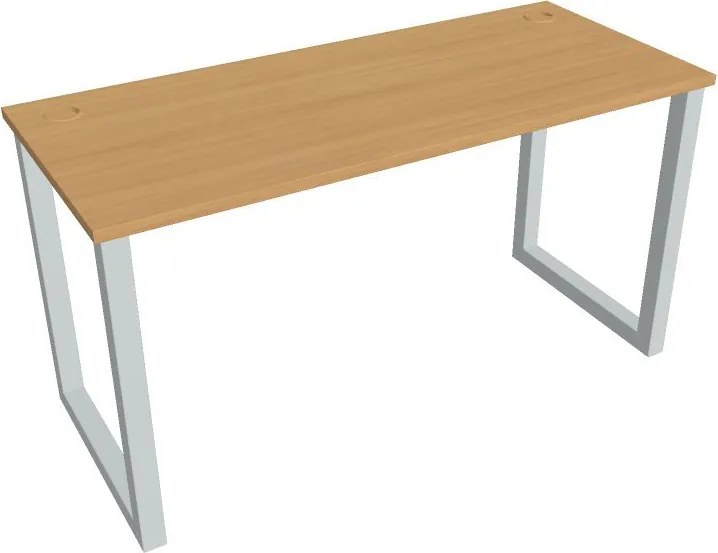 Kancelářský pracovní stůl Hobis UEO 1400, bílá RAL 9016, deskaakát