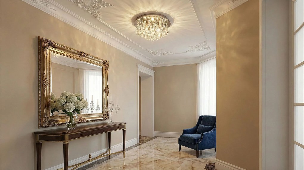 Toolight - Křišťálové závěsné svítidlo G9 3x40W APP1039-C, chromová, OSW-06822