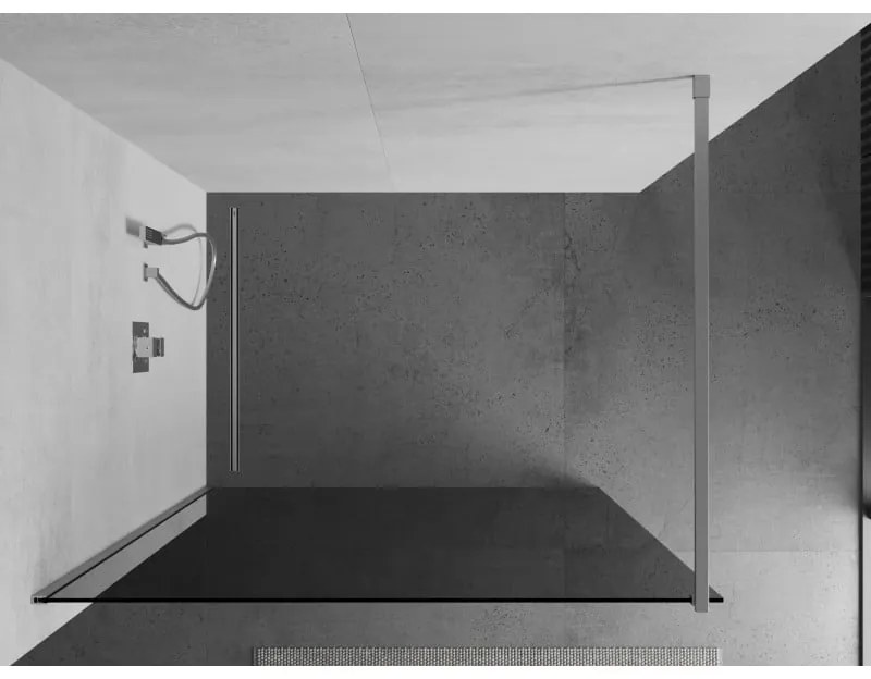 Mexen Kioto sprchová zástěna 70x200 cm 8 mm, chromový profil, šedé sklo, 800-070-101-01-40