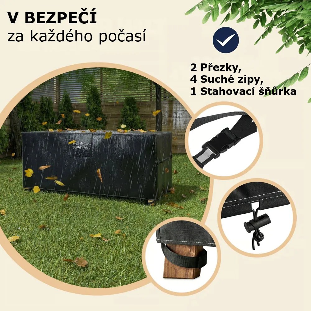 Ochranná plachta na pivní set BEER COVER, 180x90x74cm, antracitová Kingsleeve