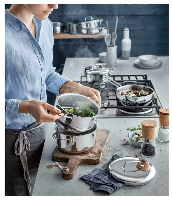 Nerezový hrnec na těstoviny s poklicí WMF Cromargan® Mini, ⌀ 18 cm