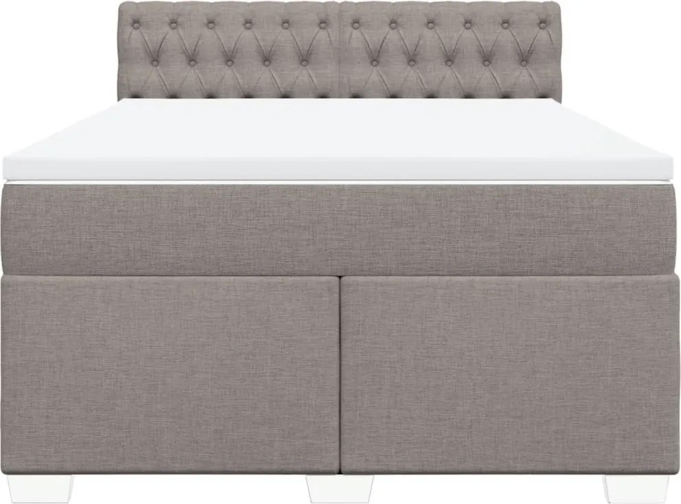 Box spring postel s matrací taupe 140x200 cm textil 3288222