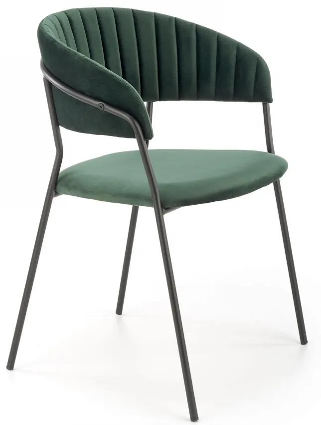 Designová židle Peva tmavě zelená