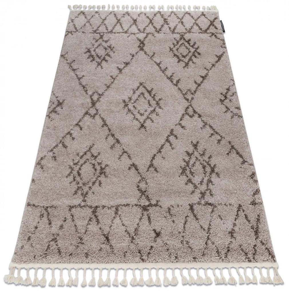 Dywany Lusczow Kusový shaggy koberec BERBER FEZ béžový, velikost 120x170