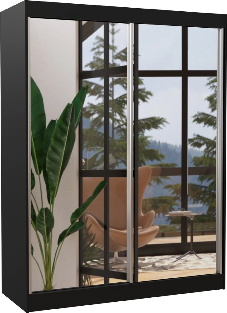 ADRK Furniture Posuvná skříň s zrcadlem FLOREST 150 ADRK-SW-FLOR-B-150