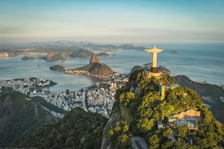 Plakát, Obraz - Rio de Janeiro - Christ and Botafogo Bay, (91.5 x 61 cm)