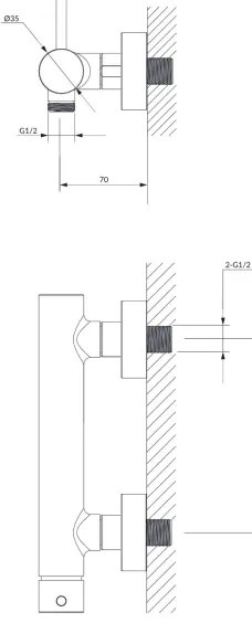 OMNIRES Y1240BL - Sprchová baterie Y polomatná černá
