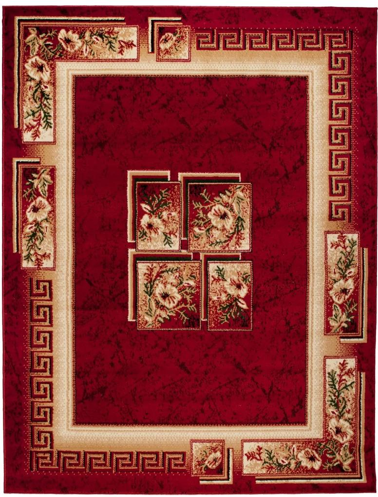 Chemex Moderní koberec Atlas - geometrické tvary 1 - červený Rozměr koberce: 80x150 cm