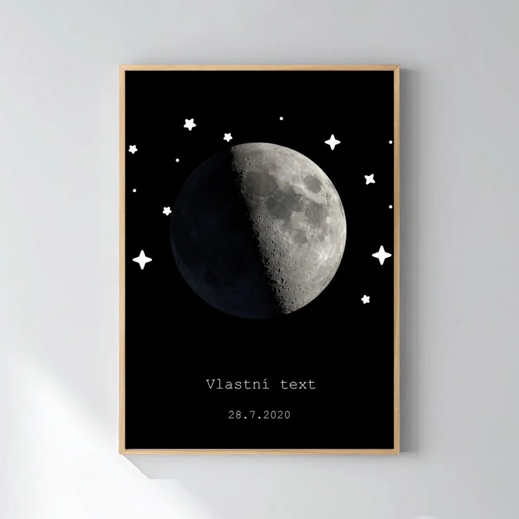 Personalizovaný magický fotoobraz v rámu - 50x70 - měsíční fáze