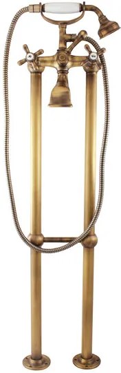 Slezák - RAV Vanová baterie volně stojící MORAVA RETRO - MK150.5/2SM, Stará mosaz (Bronz)
