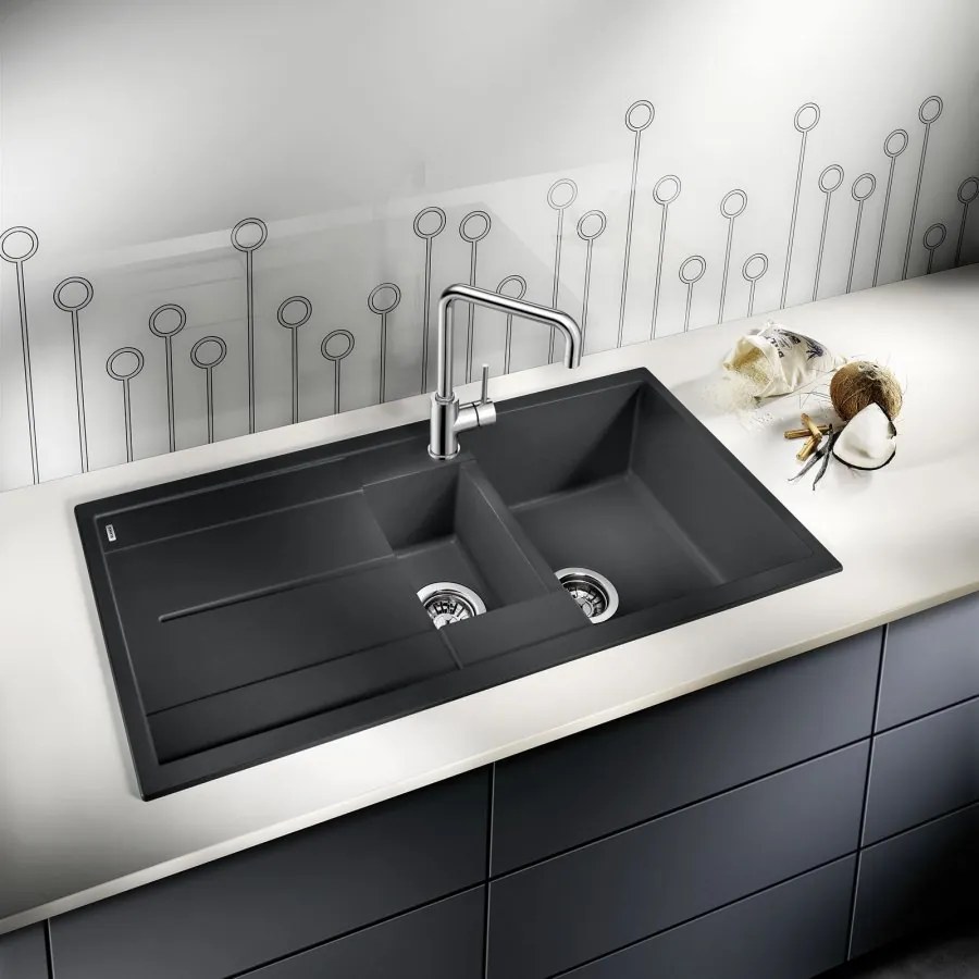 Blanco Metra 6 S, silgranitový dřez 1000x500x190 mm, 1,5-komorový, tmavě hnědá, BLA-515046