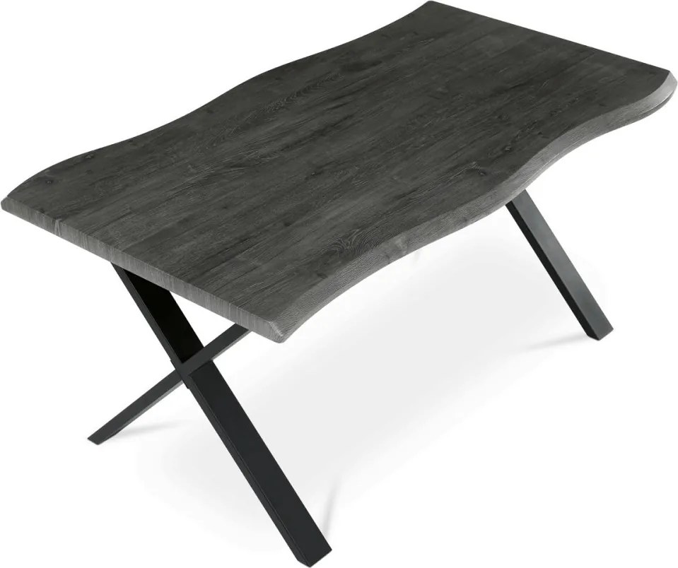 Jídelní stůl HT-F4316 GREY, mdf, šedý dub (160 x 90) cm Šedá