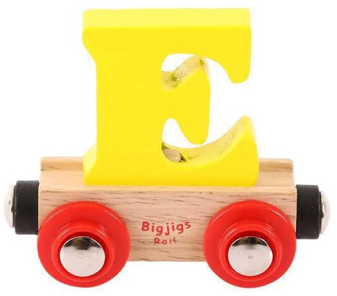 Bigjigs Rail Vagónek dřevěné vláčkodráhy Písmeno E