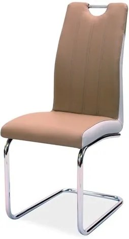 Casarredo Jídelní čalouněná židle H-342 cappuccino/světlá šedá