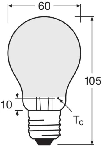 LED žárovka E27 OSRAM 5,8W (60W) teplá bílá (2700K) stmívatelná