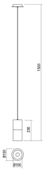 Redo Závěsné svítidlo IWI ø 13 cm Barva: Měděná
