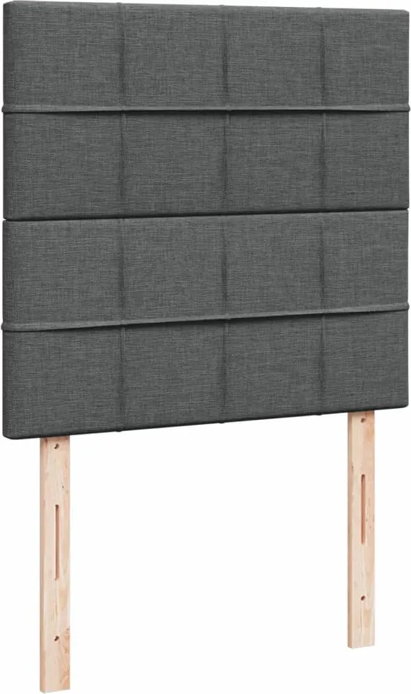Box spring postel s matrací tmavě šedá 80 x 200 cm textil 3291108