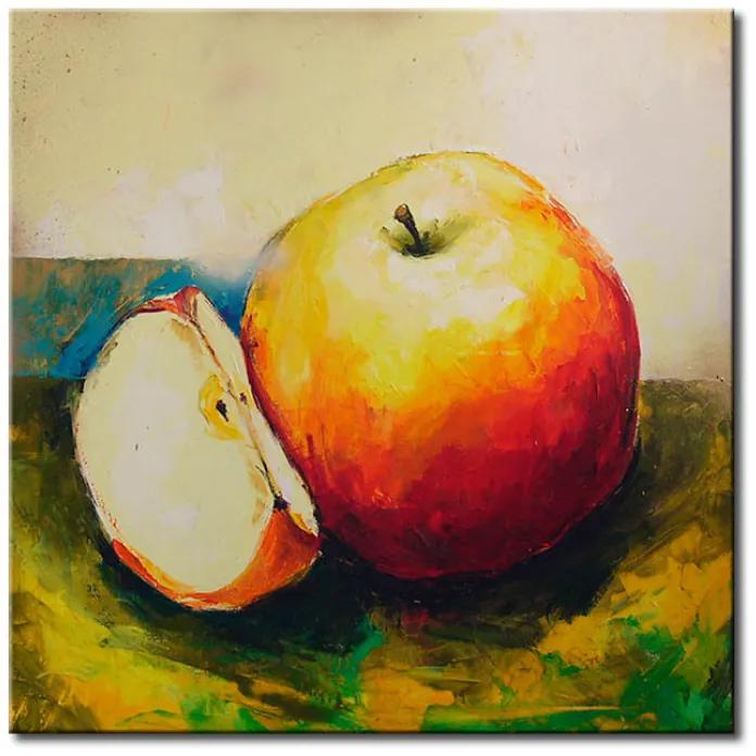 Obraz Venkovská zátiší (1 díl) - malovaná červená jablka