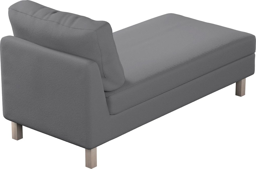Potah na přídavný šezlong IKEA Karlstad, krátký barva šedá látka pletený vzor