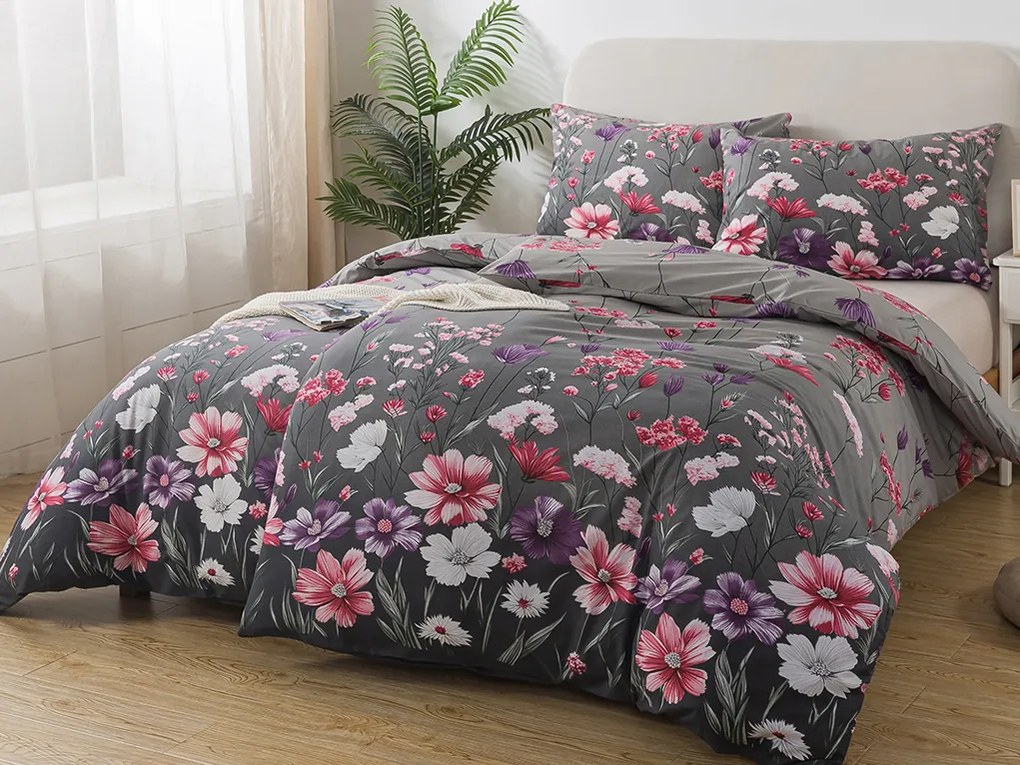 XPOSE® Prodloužené bavlněné Renforcé povlečení FLORA