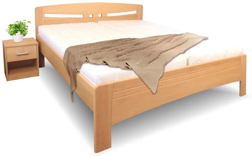 Dřevěná postel z masivu EVITA 6 , masiv buk , 160x200 cm