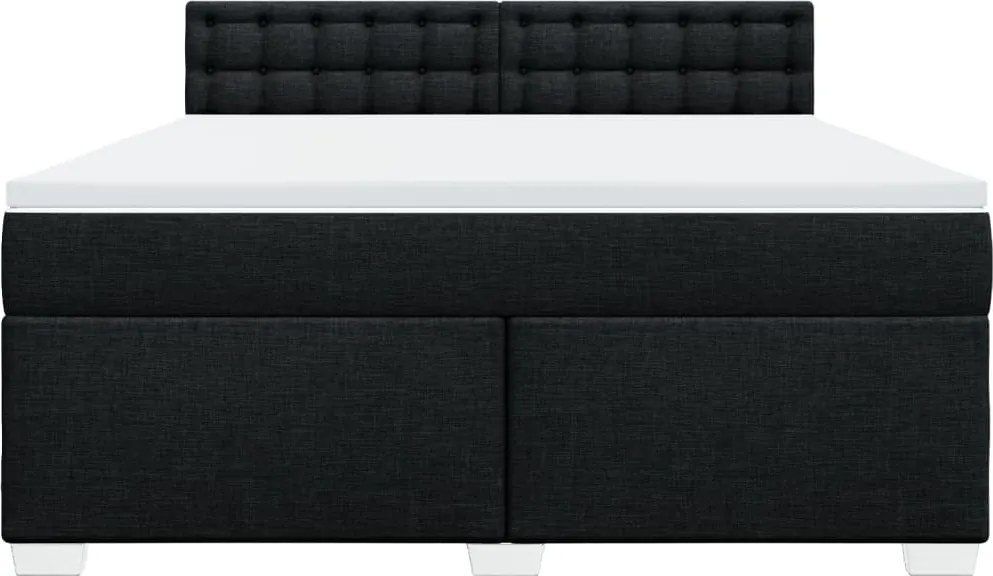 Box spring postel s matrací černá 180x200 cm textil 3288283