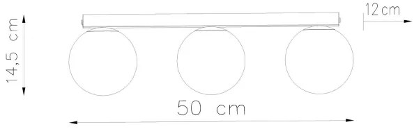Sollux SL.1153 - Stropní svítidlo YOLI 3xG9/12W/230V černá