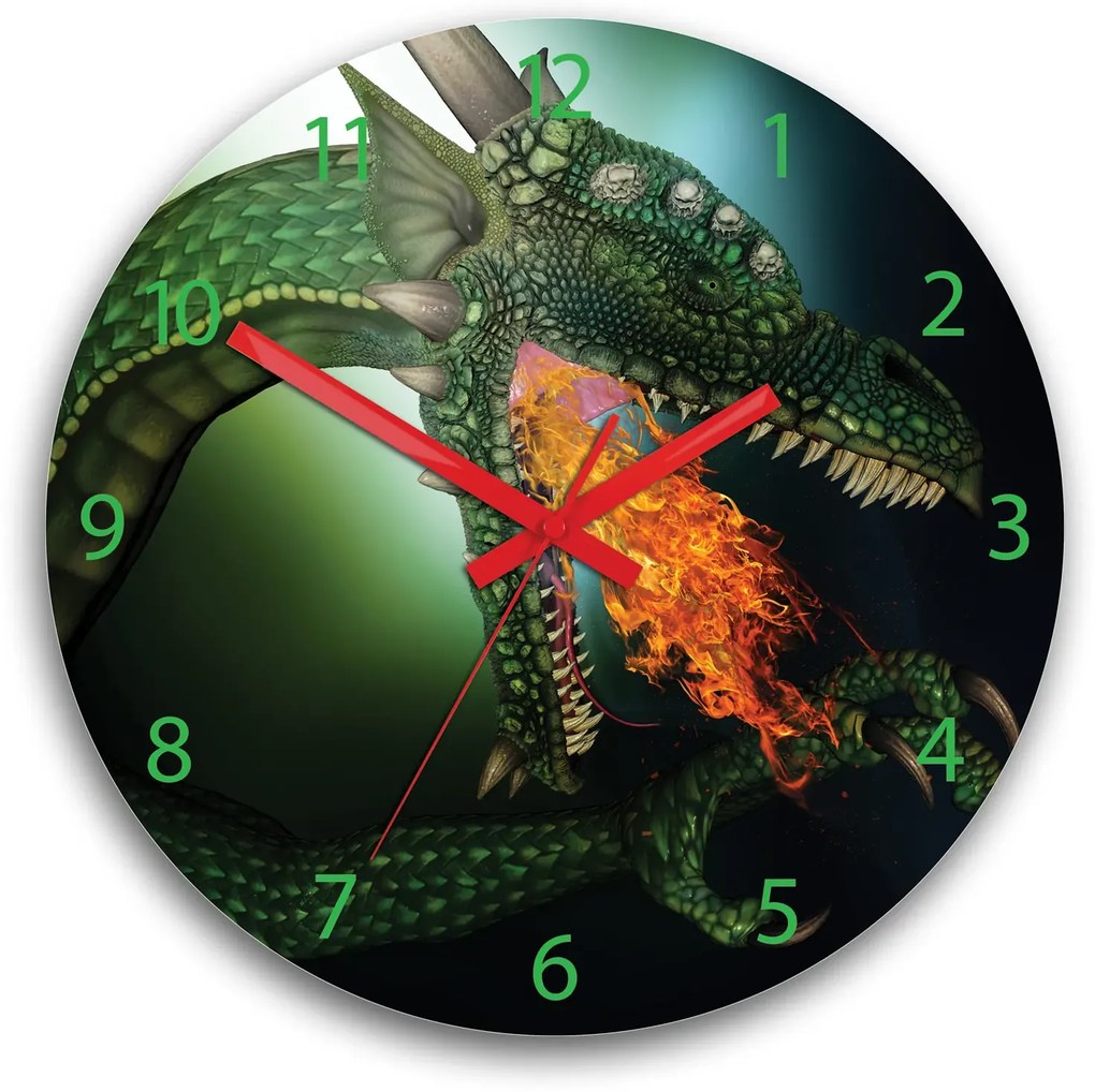 Dětské nástěnné hodiny Ami Dragon 30 cm vícebarevné