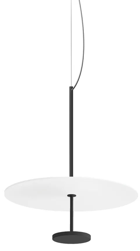Linea Light Stilo_P, závěsné svítidlo pro nepřímé osvětlení, 13W LED 2700K, bílá/černá, prům. 34,5cm