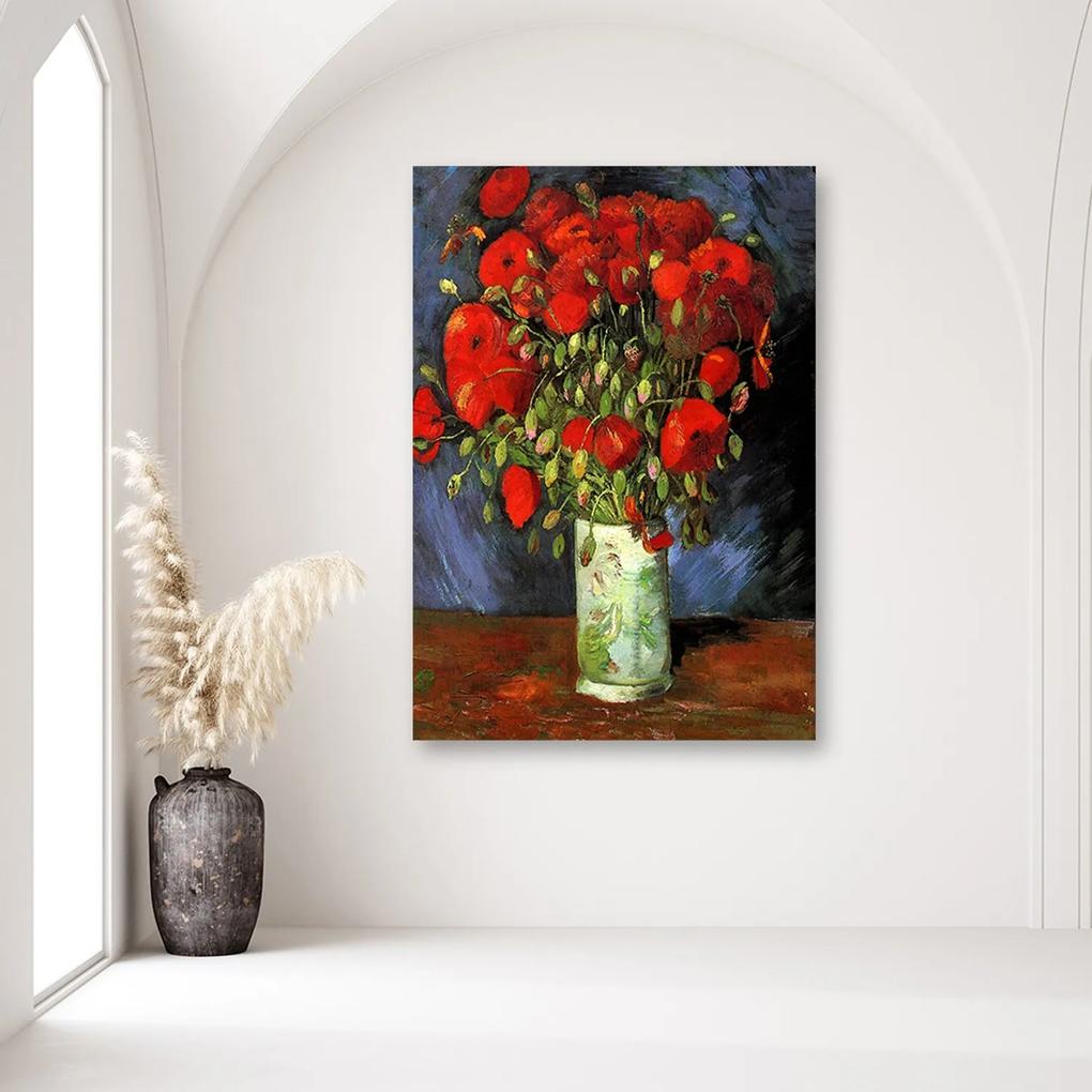Gario Obraz na plátně Váza s červenými máky - Vincent van Gogh, reprodukce Rozměry: 40 x 60 cm