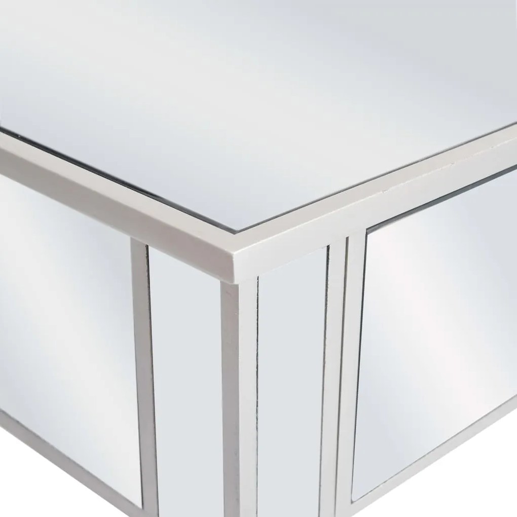 Zrcadlový Konzolový Stolek Z Mdf A Skla 106,5 X 38 X 76,5 Cm