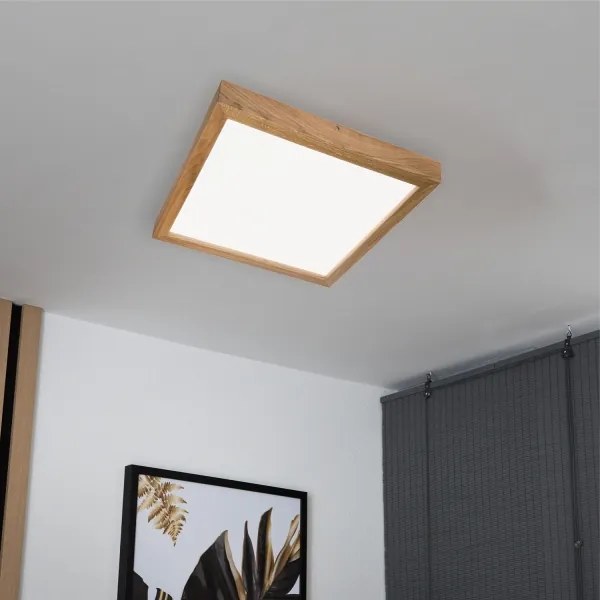 Brilagi-LED Stmívatelné svítidlo WOODY FRAME LED/50W/230V dub 60x60 cm IP44 + DO
