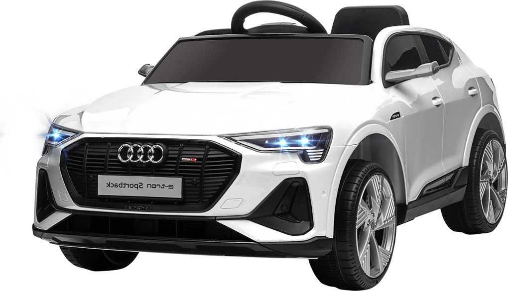HOMCOM dětské elektrické autíčko 12V elektrické autíčko Audi E-tron elektrické autíčko s dálkovým ovládáním, bezpečnostní pásy, hudba (MP3/USB/TF), d…