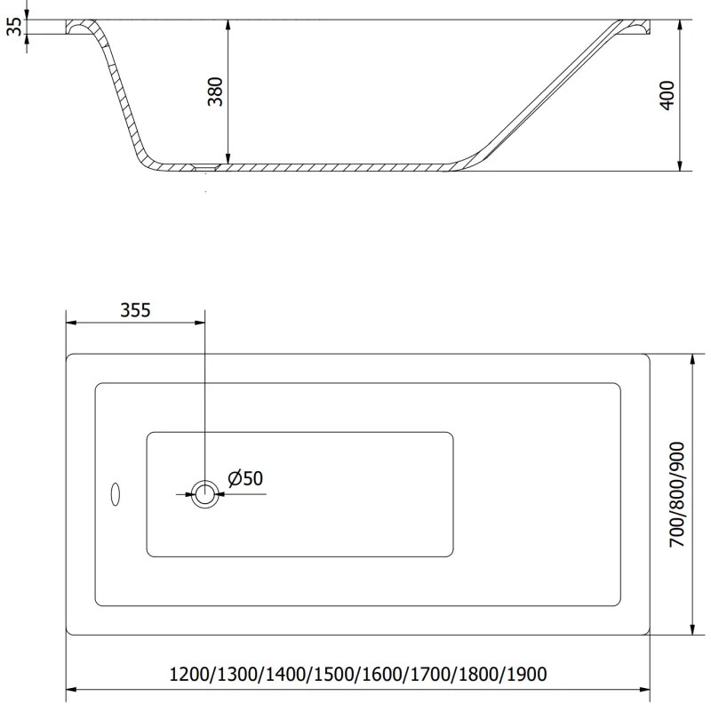 Mexen Cubik obdélníková vana 170 x 70 cm s pláštěm 1-křídlovou zástěnou 120 cm, Průhledné, zlatá - 550317070X9412115000