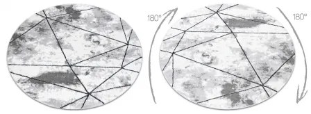 Moderní kulatý koberec COZY Polygons, geometrický,trojúhelníky Stru velikost kruh 200 cm | krásné koberce cz