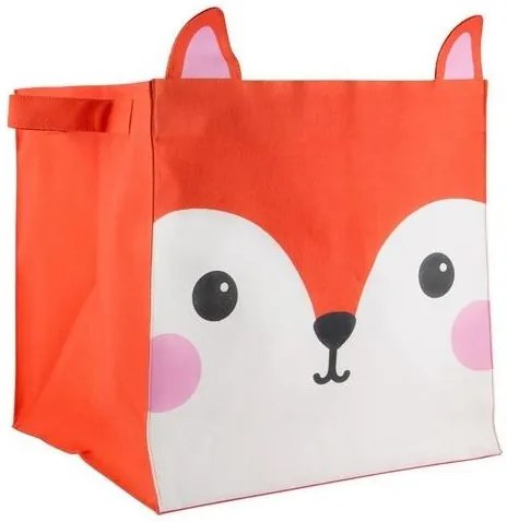 Sass & belle Látkový úložný box Fox, oranžová barva, textil