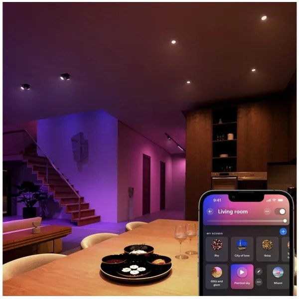 SADA 2x LED RGBW Stmívatelná žárovka Philips Hue WACA GU5,3/MR16/6,3W/12V